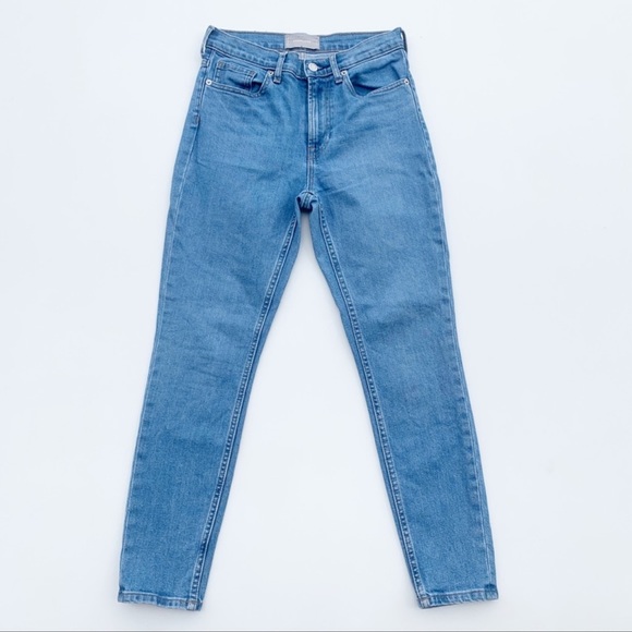 Everlane | Jeans | Everlane High Rise Skinny Jeans Mid Blue Size 23 ...